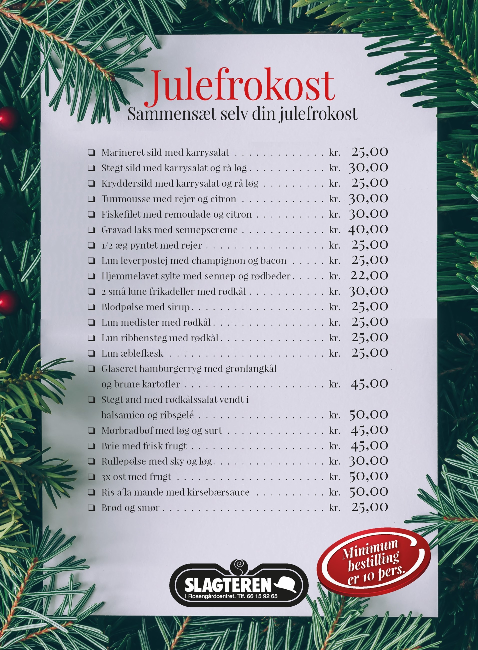 Julemenu sammensæt selv